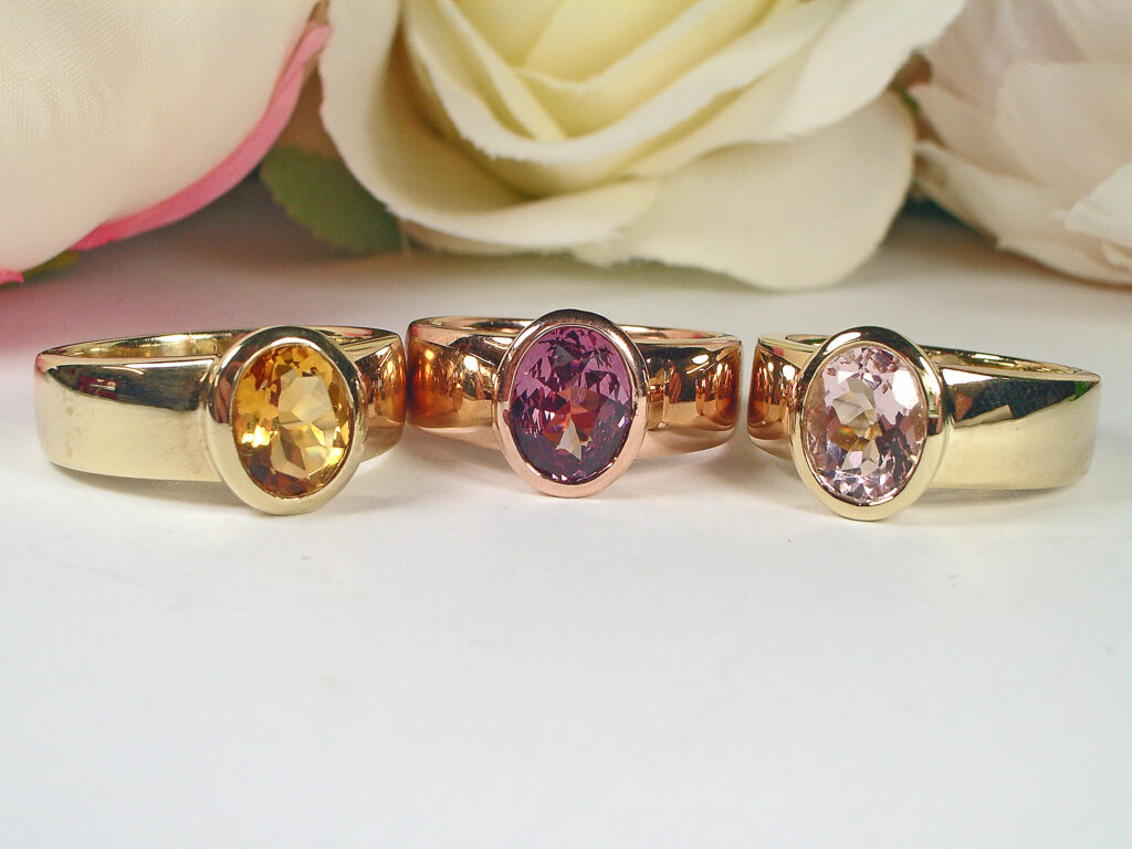 Citrine Rub Over Ring - Max Wilson Diamond Jewellers