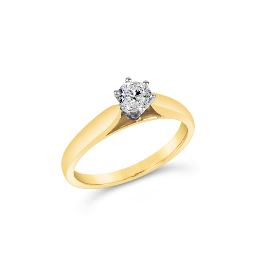 Elegant Platinum Round Solitaire Ring - MW Diamond Jeweller