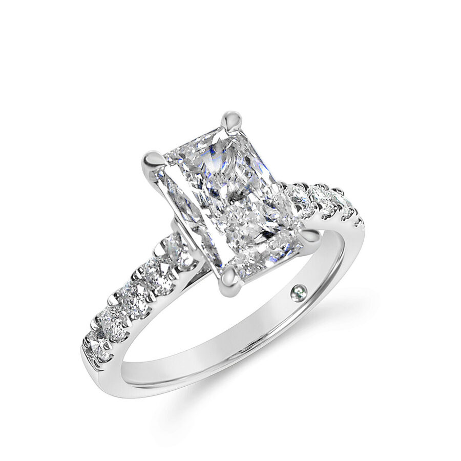 Radiant Cut Lab Diamond Platinum Ring - MW Diamond Jeweller