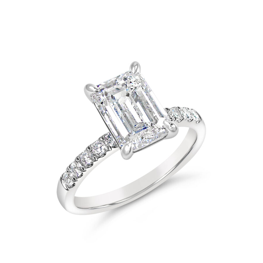 Stunning Emerald Cut Lab Diamond Ring - MW Diamond Jeweller